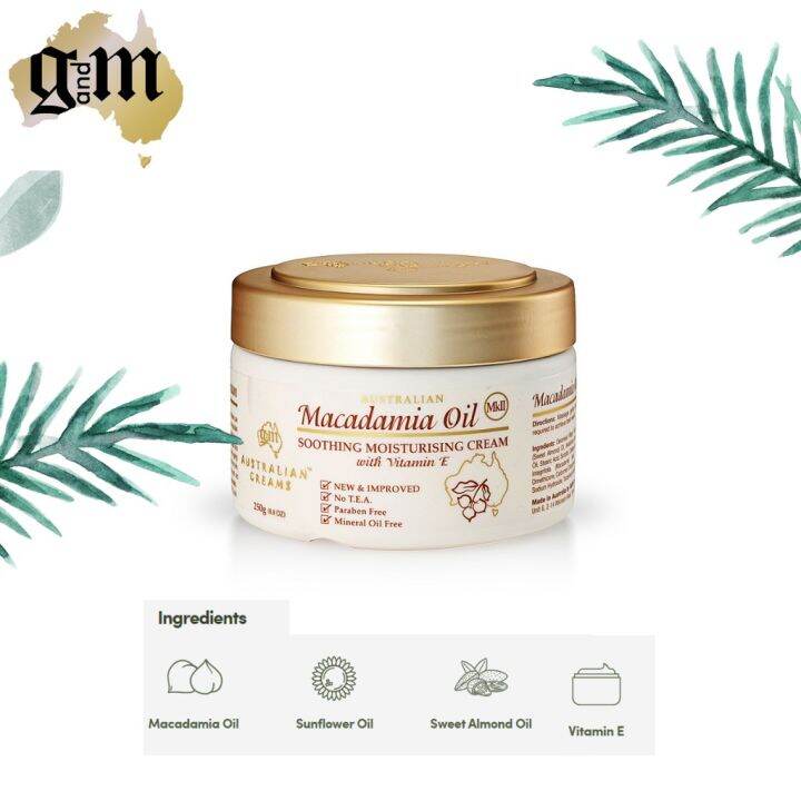 G&M MK2 Australian Macadamia Oil Soothing Mosturising Cream With ...