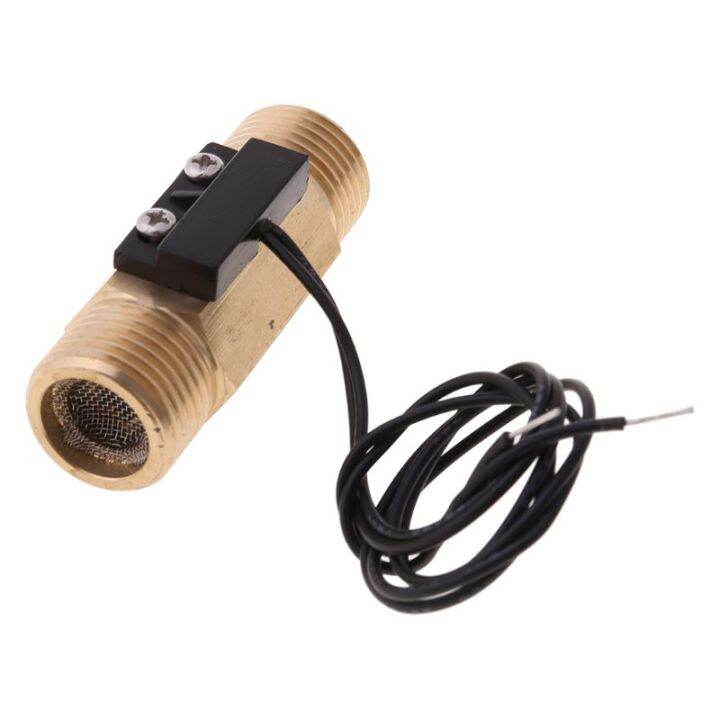 DC 250V G1/2" Water Flow Sensor Switch Meter Copper Liquid Flow Switch ...