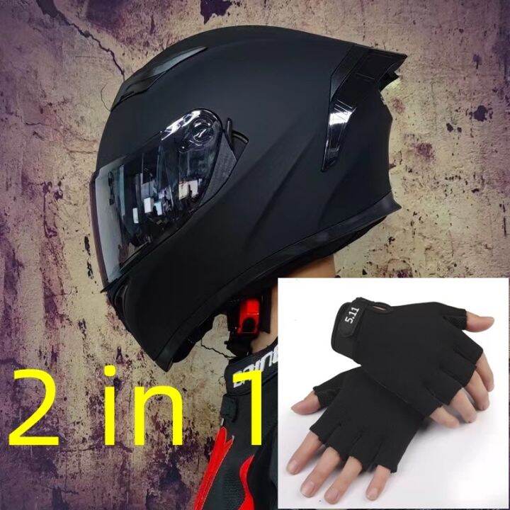 【Ready Stock】ICC Standard Motorcycle Modular Helmet Dual Lens Flip Up ...