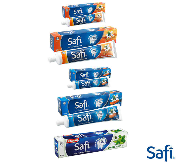 SAFI Unza Ubat Gigi Toothpaste 75g, 175g ( Kayu Sugi, Gamat , Double ...