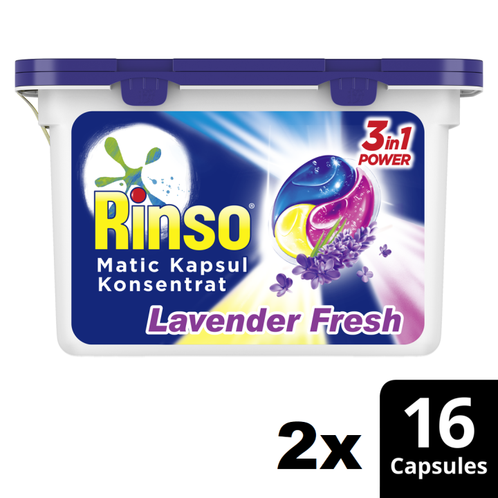 Rinso Kapsul 3 in 1 Lavender Fresh 16 Kapsul - Isi 2 | Lazada Indonesia