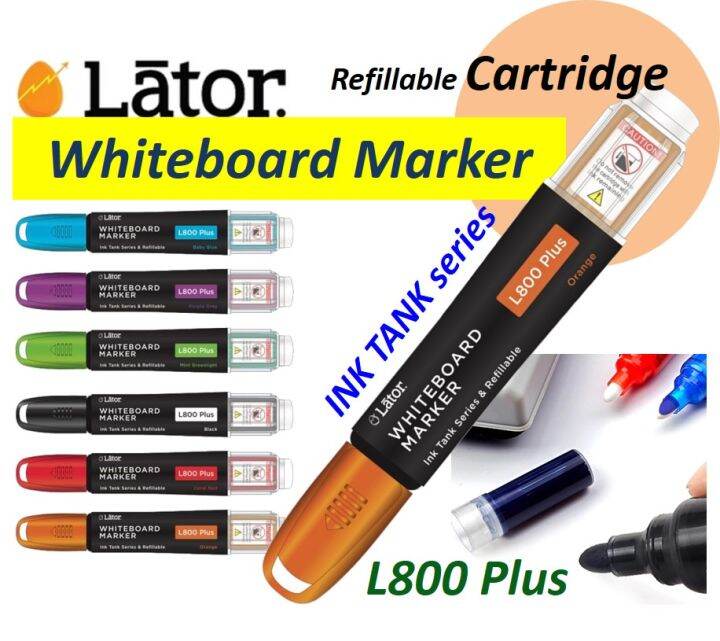 Lator Whiteboard Marker L800 Plus Refillable Cartridge Compatible With ...