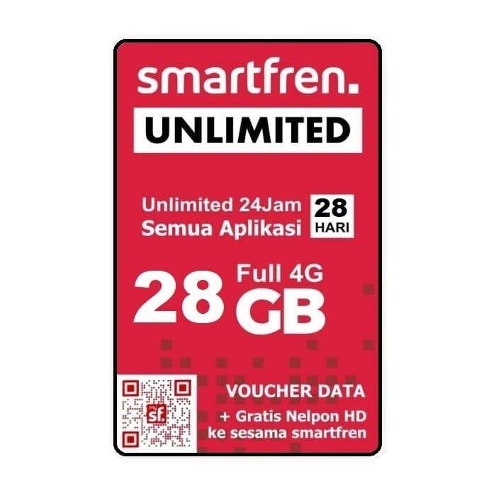 Voucher Smartfren 28 GB Unlimited 28 Hari Nasional | Lazada Indonesia
