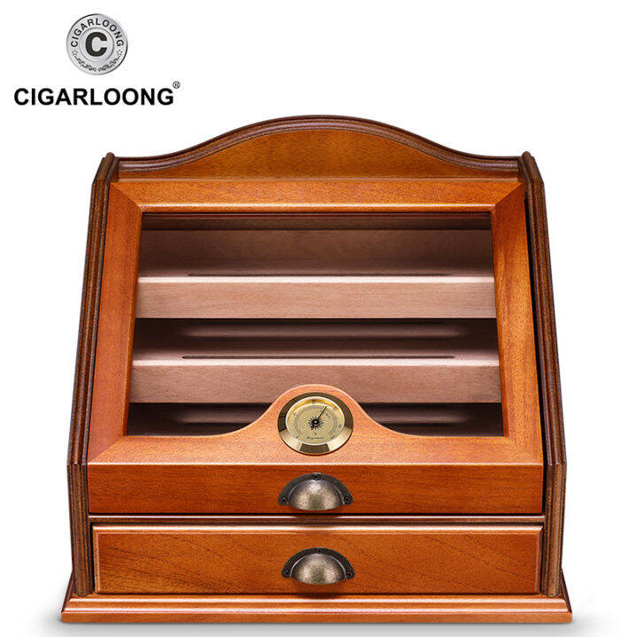 CIGARLOONG cigar box large-capacity moisturizing box cedar wooden ...