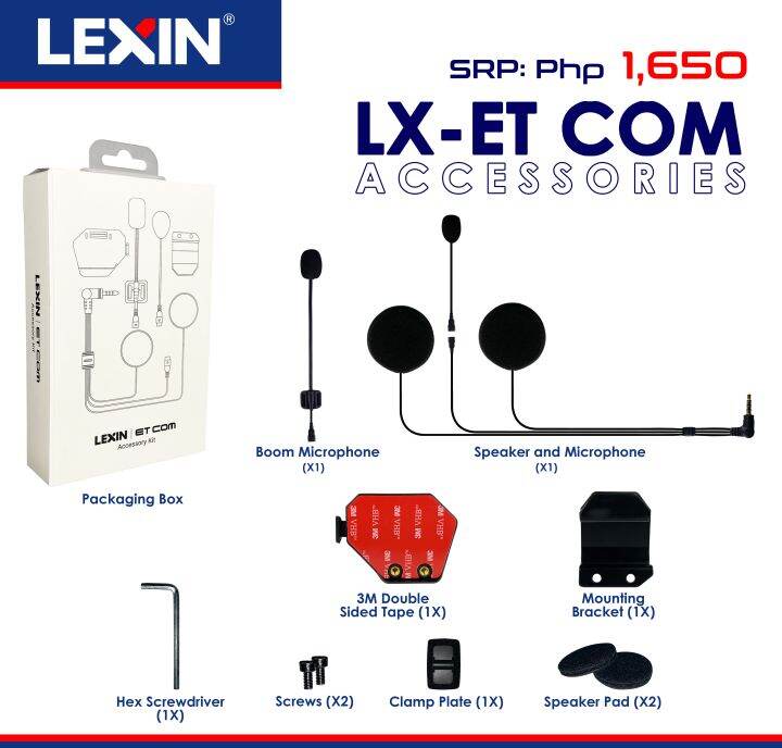 Lexin LX-ET COM Intercom Extra Accessory Set | Lazada PH