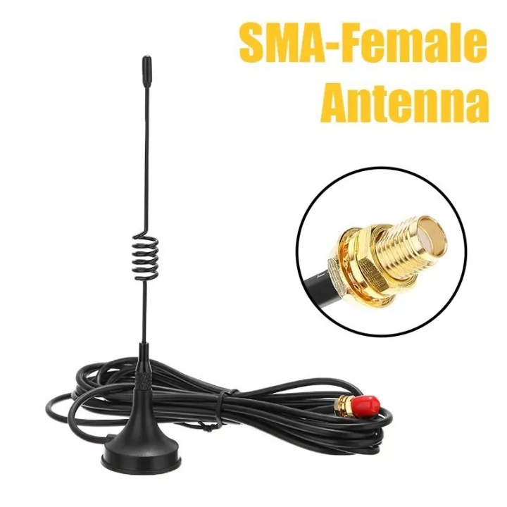 SMA-Female Dual Band Antenna for Walkie Talkie - 3M Cable Length ...