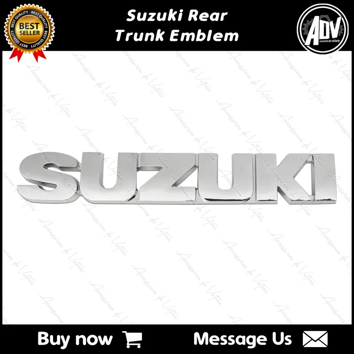 Suzuki Rear Trunk Emblem / Side emblem badge (Chrome) | Lazada PH