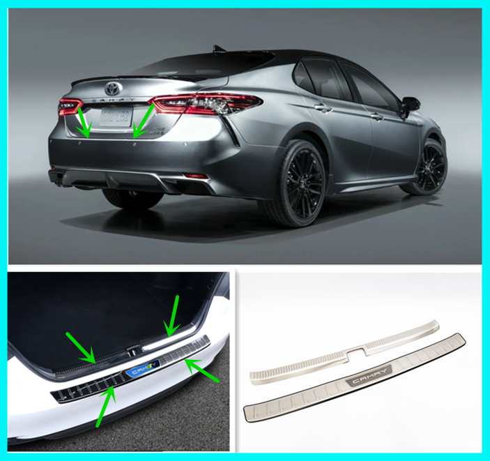 TOYOTA CAMRY 2019-2022 REAR BUMPER GUARD TRUNK PROTECTOR STAINLESS ...