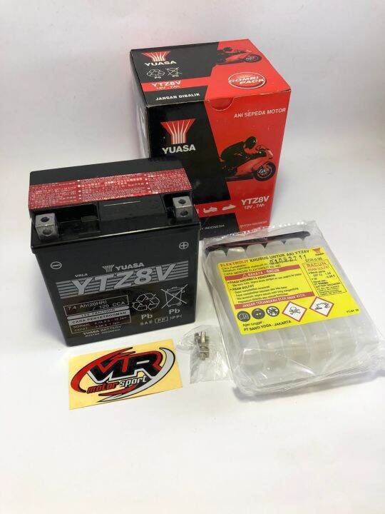 aki accu cbr250rr cbr250r r25 mt25 xmax yuasa ytz8v | Lazada Indonesia