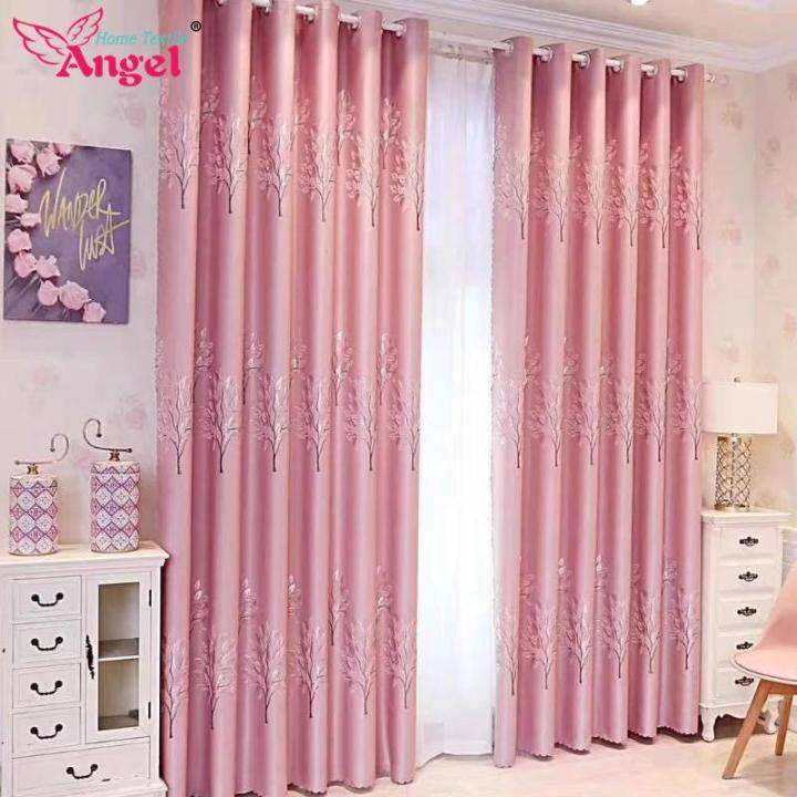 (7 ft) 140x220cm/60x90cm Silk Blackout Curtain For Living Room Bedroom ...