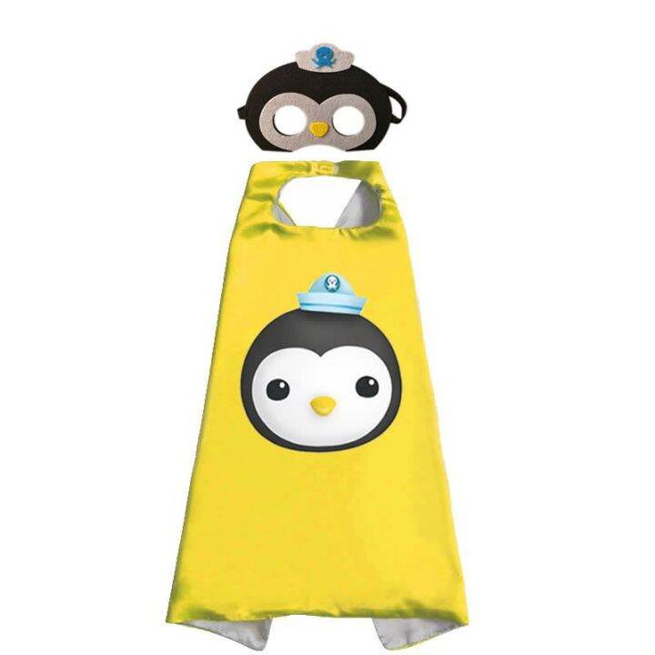 2Pcs The Octonauts Anime Costume Cosplay Comic Superhero Cloak Fancy ...