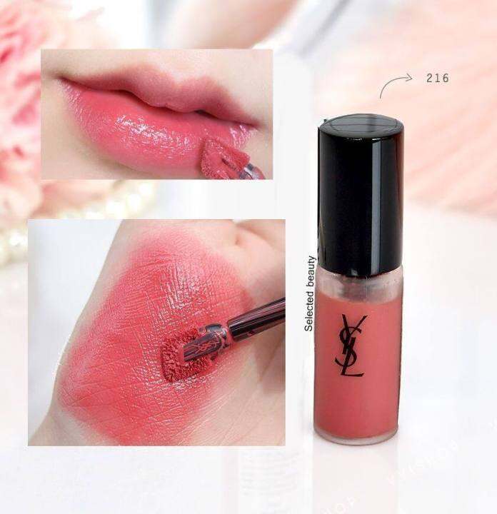 แท้ทั้งร้าน !! ลืปลิคขวดขนาดทดลอง YSL VELVET CREAM 3 ML. สี 216 | Lazada.co.th