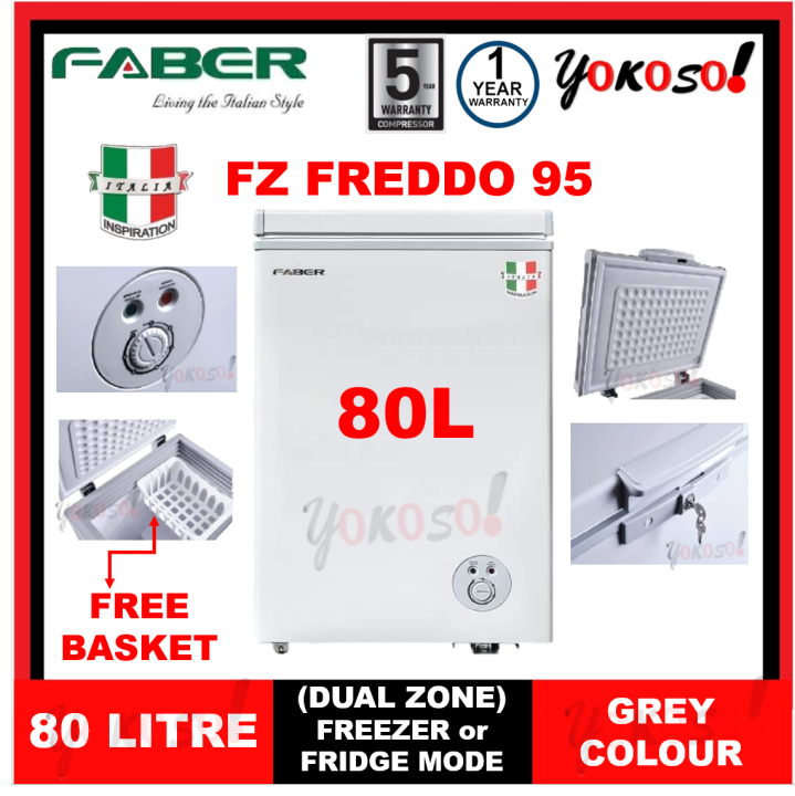FABER FZ-FREDDO 95 CHEST FREEZER 80L FZ FREDDO95 | Lazada