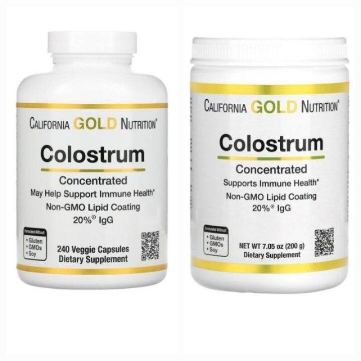 On Hand! Colostrum Concentrated from USA 1000mg 240 Veggie Capsules ...