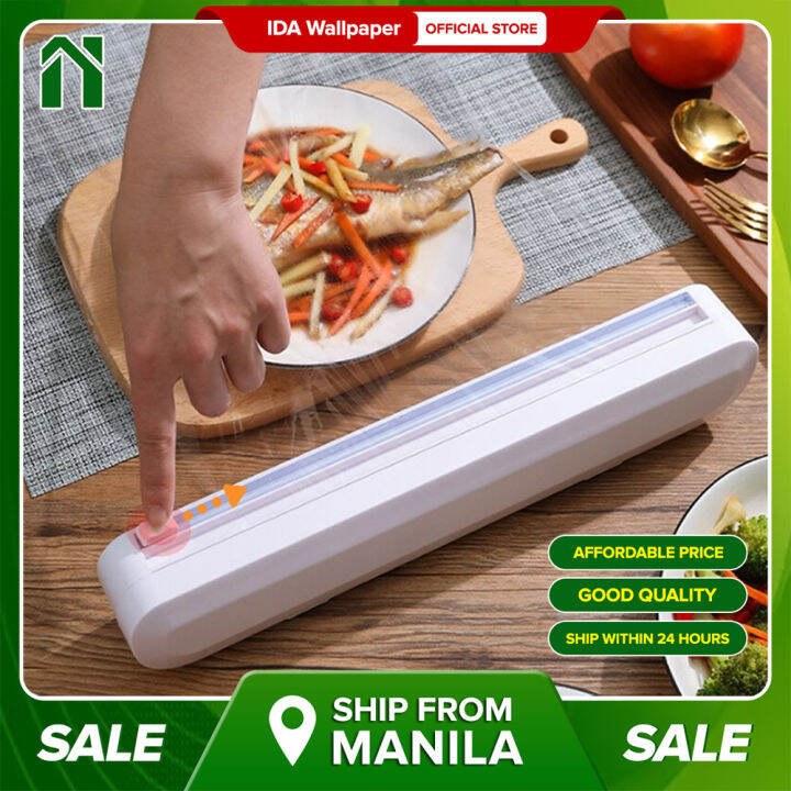 IDA Cling Film Plastic Food Wrap Cutting Dispenser with Slide Cutter ...