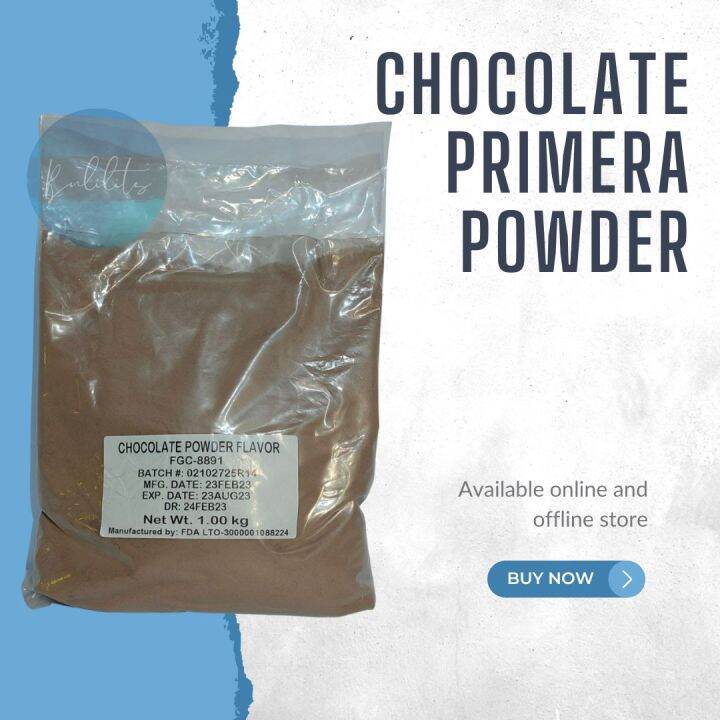 Primera Chocolate Premium Powder Flavor 1kg for Milktea, Milk Tea ...