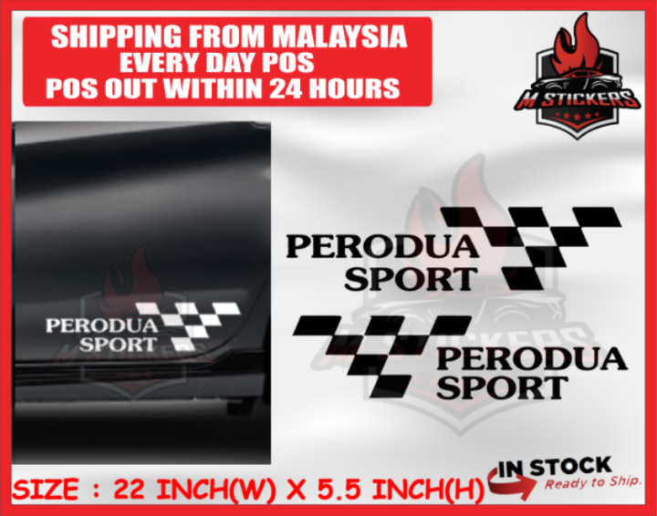 PERODUA SPORT CAR STICKER SEPASANG KIRI KANAN STICKER | Lazada