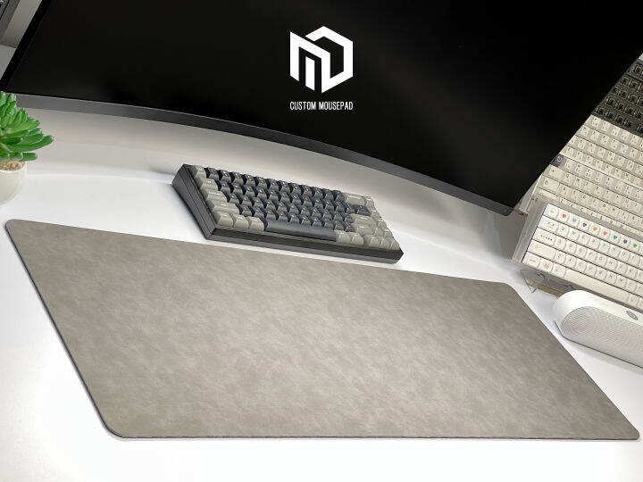 Matte Suede Premium Leather Mousepad | Gray 800x300mm | Extended ...