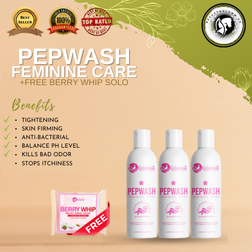 PEPWASH FEMININE CARE SET OF 3+ BERRY WHIP SOLO/MOISTURIZES BAD ODOR ...