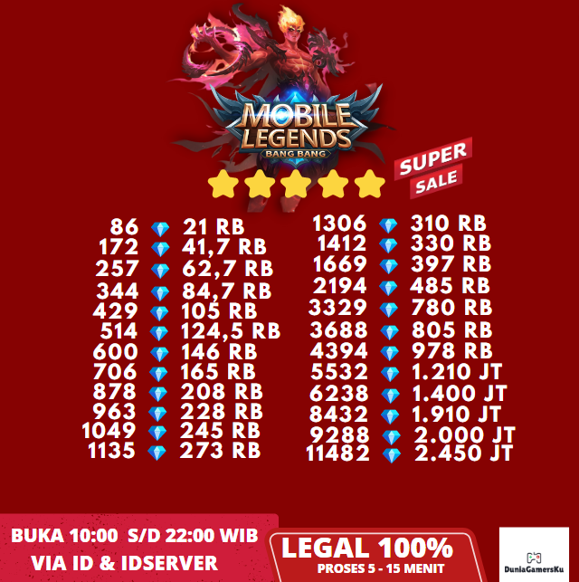 TOP UP DM Mobile legends / DM ML / MOBILE LEGENDS NEW | Lazada Indonesia
