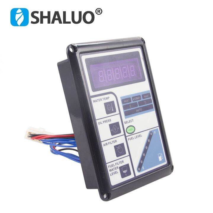 LCD Display Diesel Electric Generator Controller Module Genset Engine Automatic Control Panel ...