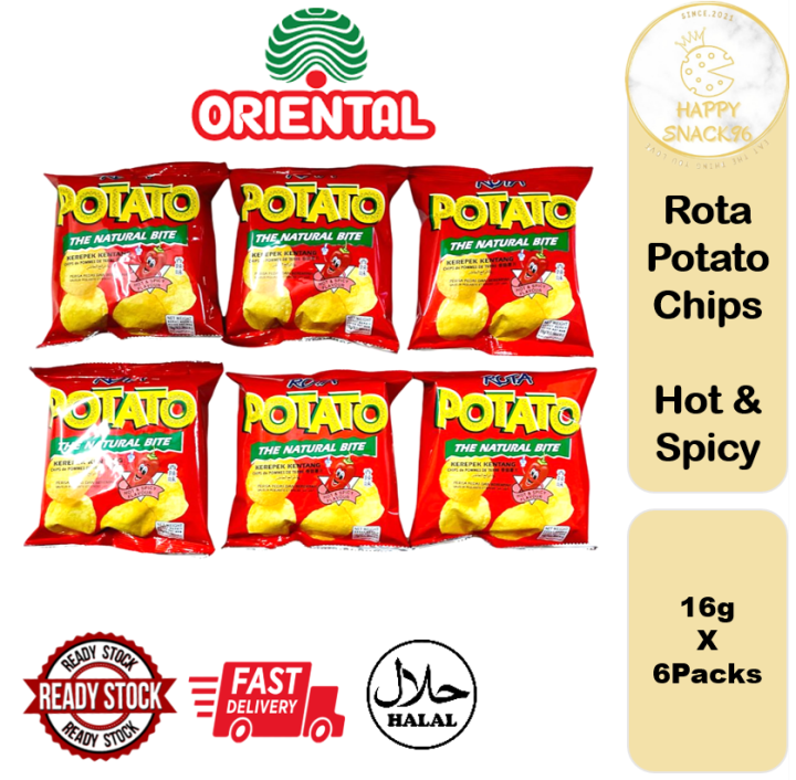 【16g x 6 Packs】Oriental Rota Potato Chips / Hot & Spicy Flavor ...