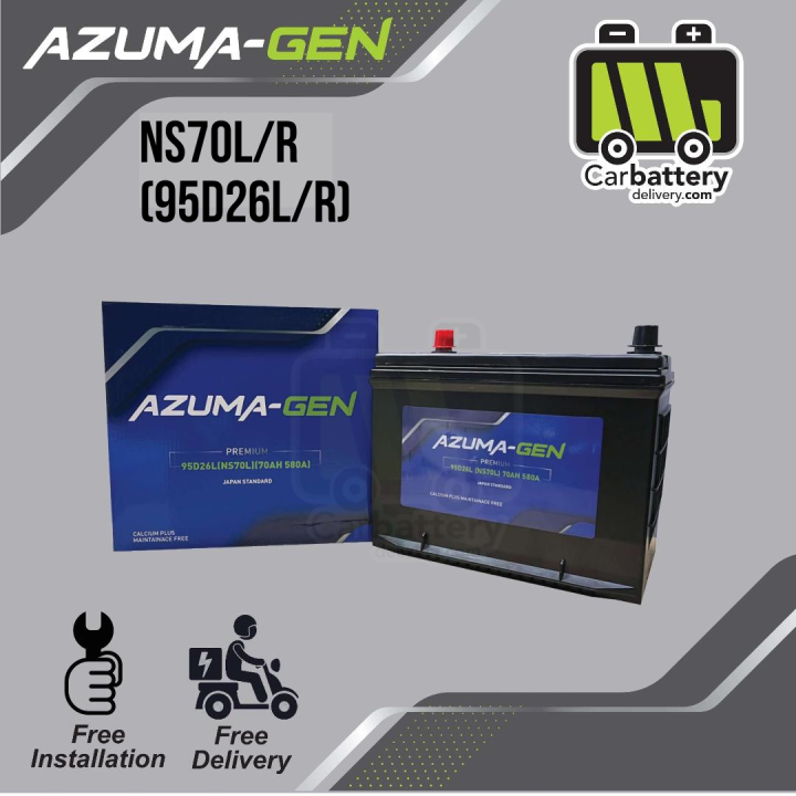 [Installation Provided] AZUMA-GEN NS70L NS70R 95D26L 95D26R Car Battery ...