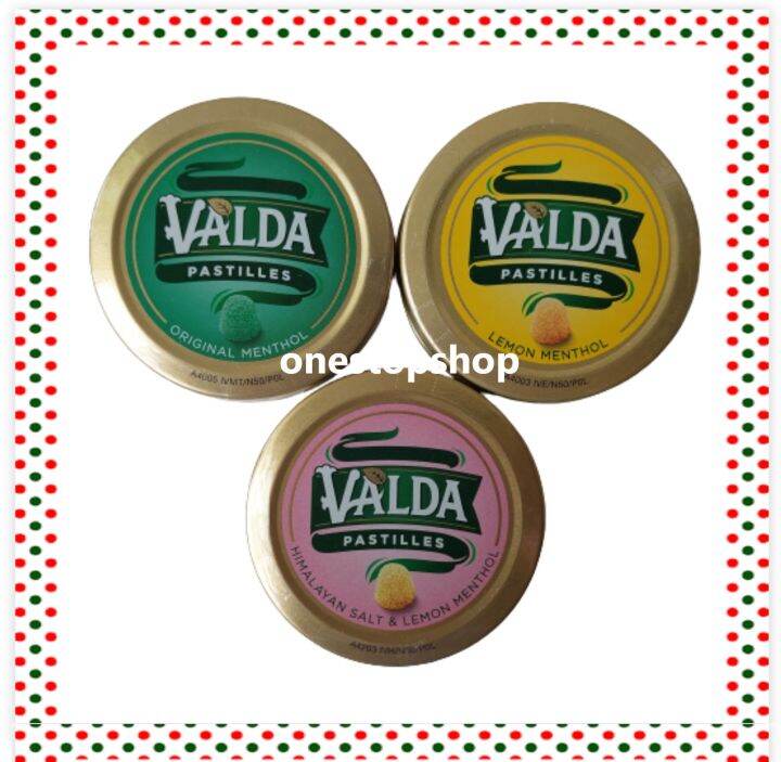 Valda Pastilles Lemon Menthol/Original Menthol/Himalayan Salt 50g ...