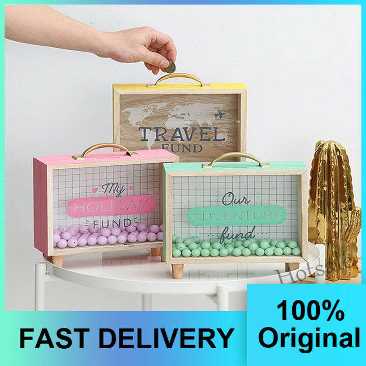 WOODEN TRAVEL FUND BOX | Lazada PH