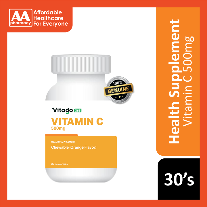 [NEW RANGE!] Vitago365 Vitamin C 500mg Chewable Tablets 30s | Lazada