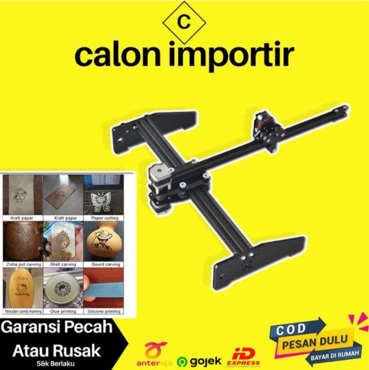 Mesin Laser Kayu Printer 3D Ukir Engraving Machine Kit 2500mW Alat ...