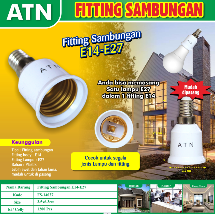 Socket Sambungan Pemanjang Lampu Fitting E27 /E14 E27 KE 2FITTING E27 ...