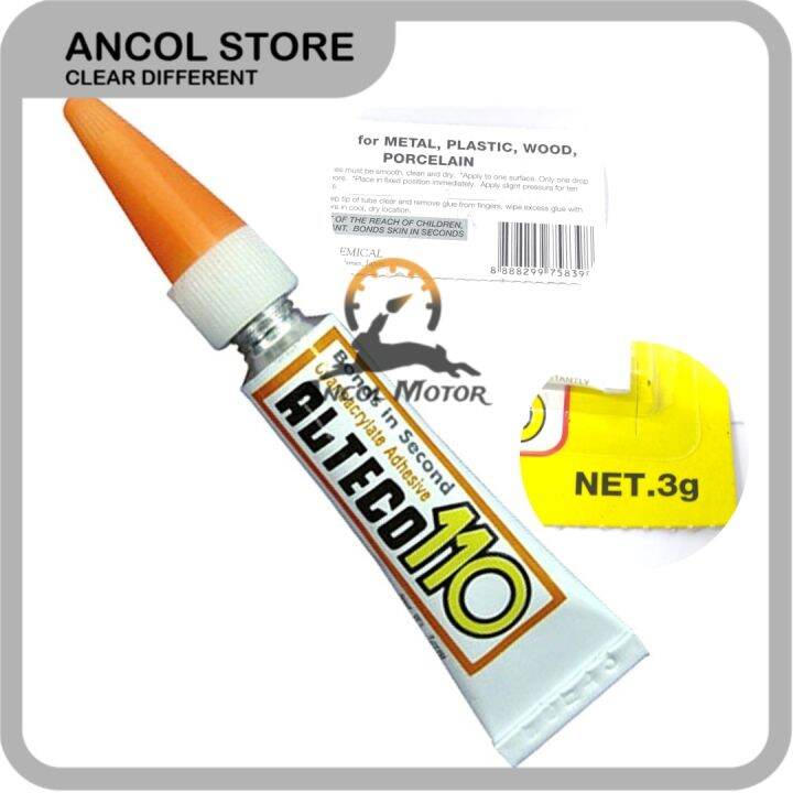 Alteco 110 Lem Super Glue 3 Gram Tube Jepang Kertas Besi Kayu Tembok | Lazada Indonesia