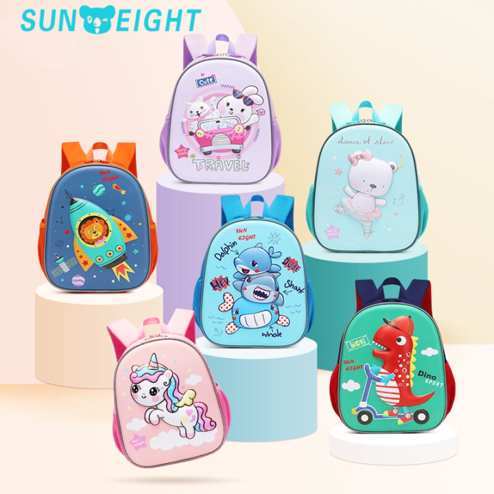 SUN EIGHT กระเป๋านักเรียน กระเป๋าสะพายผญ รงเรียนอนุบาลกระเป๋านักเรียนสาวน้อยกระเป๋าเป้สะพายหลัง ...