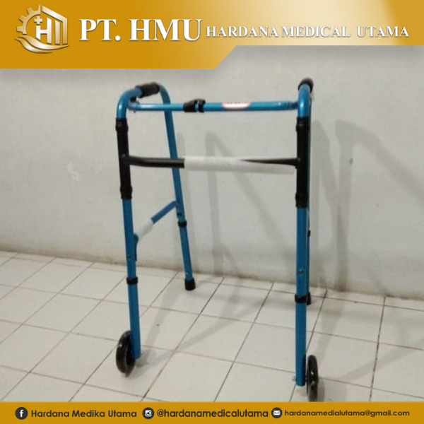 Alat bantu jalan lansia tongkat walker roda kokoh dan tahan lama ...