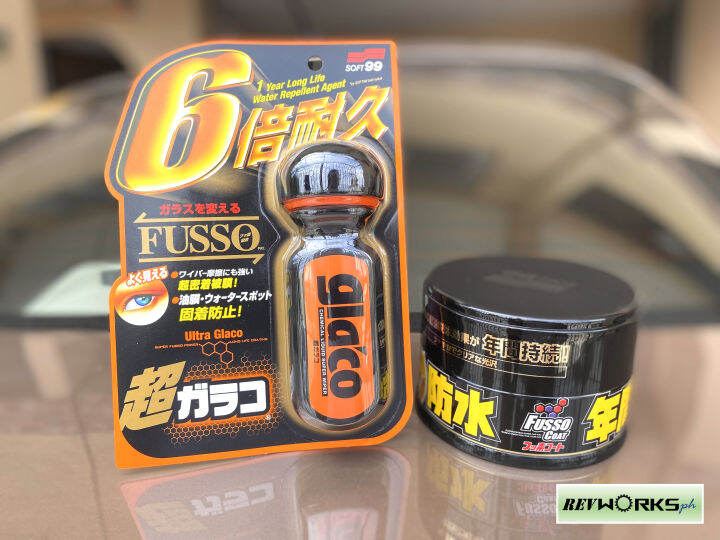 (BUNDLE) SOFT99 Fusso Coat 12 Months Wax & Ultra Glaco Windshield ...