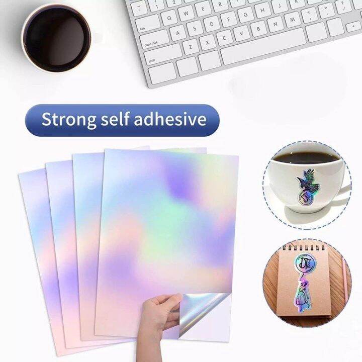 A4 PET Sticker Holographic Vinyl Sticker Rainbow Printable 20S 10S | Lazada PH