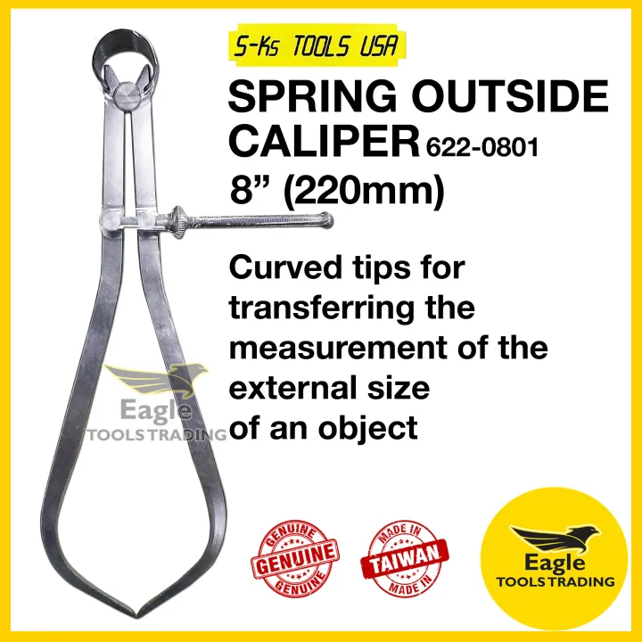 S-Ks Tools USA Spring Outside Caliper 8 inch (622-0801) | External ...