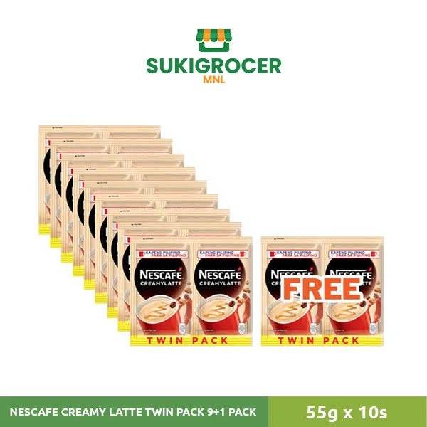 Nescafe Creamy Latte Twin Pack 9+1 Pack 55G x 10s | Lazada PH