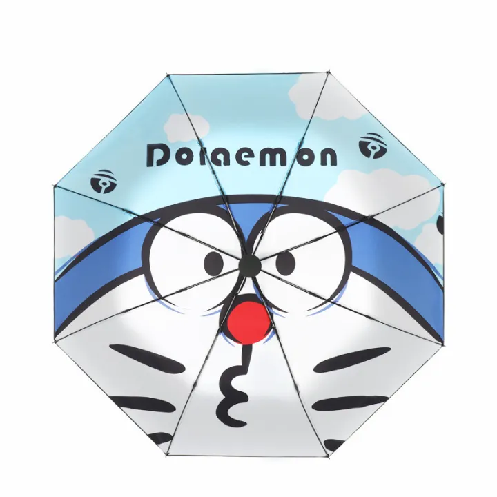 8ribs Doraemon Anime Umbrella For Women Kids Automatic Umbrella Three ...