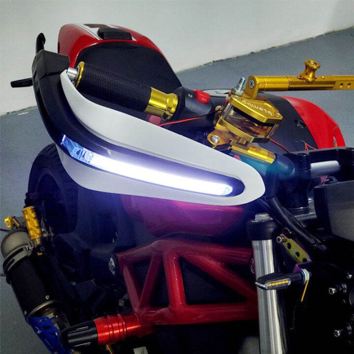 Motorcycle Handguards Hand Guards LED Light Windproof Anti -collision ...