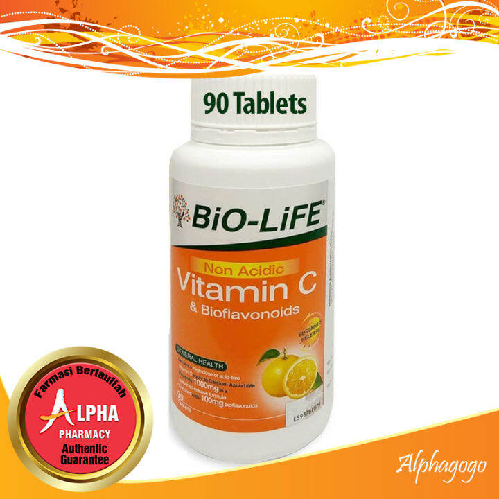 Bio-Life Non Acidic Vitamin C & Bioflavonoids / 维生素C / Vitamin C (90 Tablets) | Lazada