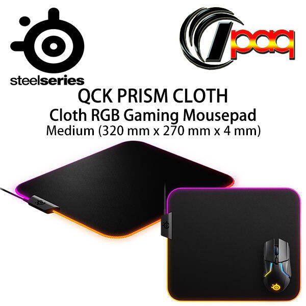 STEELSERIES QCK PRISM CLOTH (Medium) Cloth RGB Gaming Mousepad | Lazada