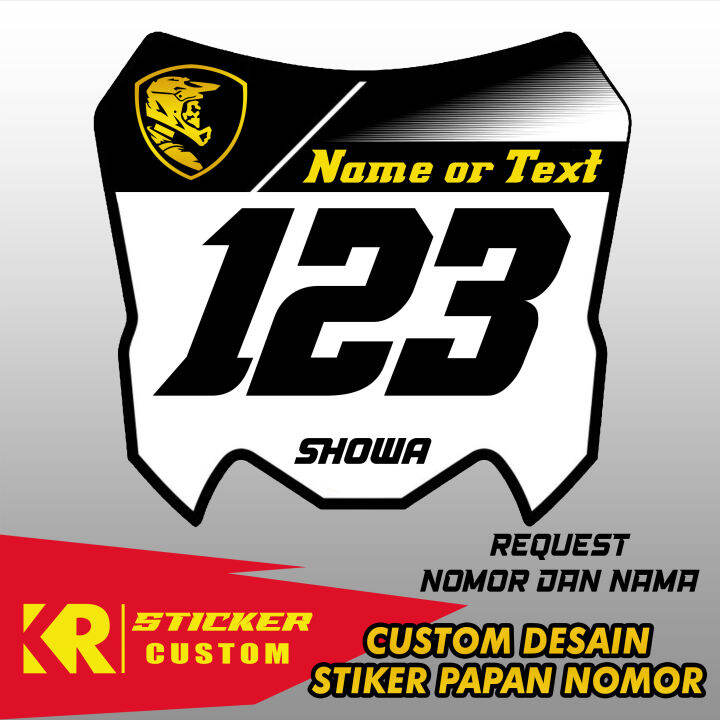 Stiker Papan Nomor CRF RMZ KX KTM YZ KLX GORDON | Request desain ...