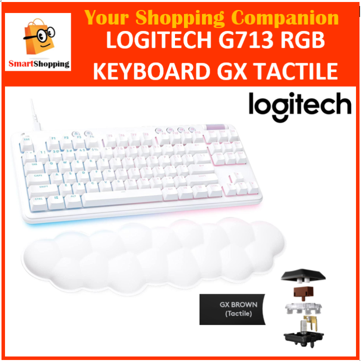 Logitech G713 TKL Mechanical RGB Wired Gaming Keyboard with Palmrest ...