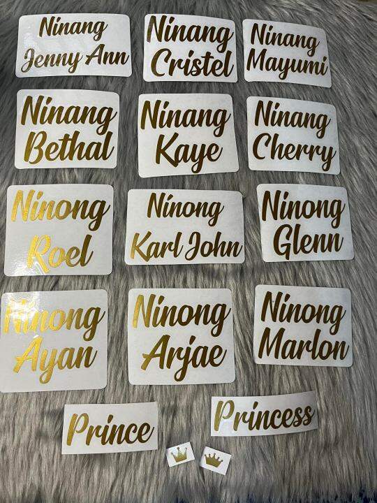 Ninong/Ninang Personalized Name Sticker for Mug, Wood Brush and more ...
