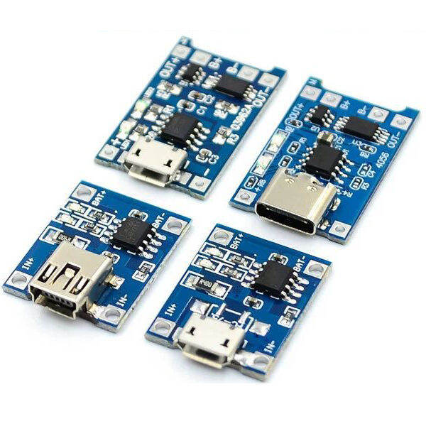 Type-c Micro Mini USB 5V 1A 18650 TP4056 Lithium Batteries Charger ...