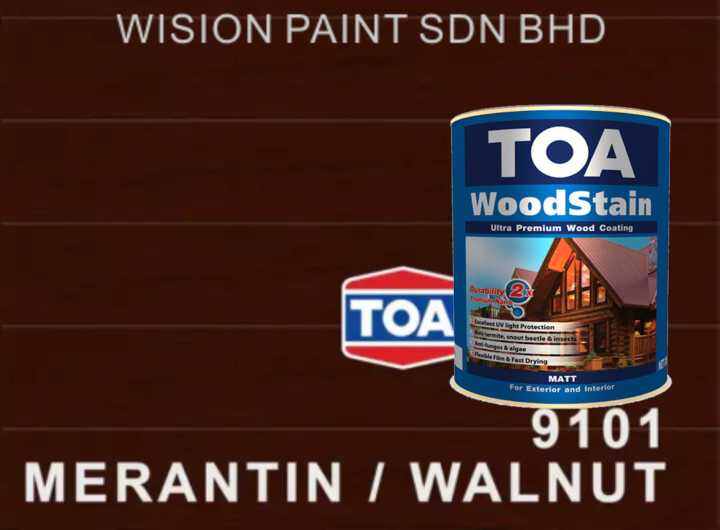 WOODSTAIN 1L - 9101 Meranti / Walnut • TOA • Ultra Premium Wood Coating ...