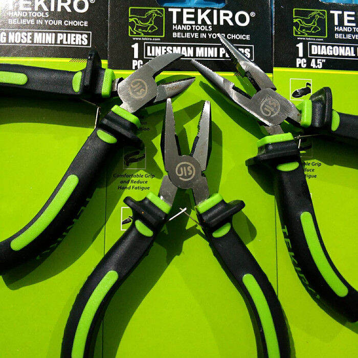 Tang tekiro set 3 pcs 4,5" (12cm) tang kombinasi tang potong tang lancip tang tekiro mini - alat ...