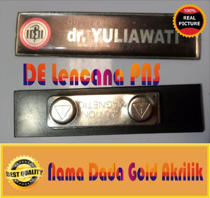 Nama dada akrilik silver name tag | Lazada Indonesia